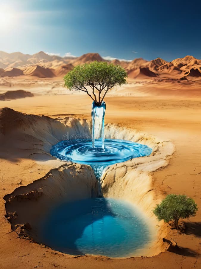 Environment Day, Earth Day, World Water Day Concept. Saving Water Stock ...