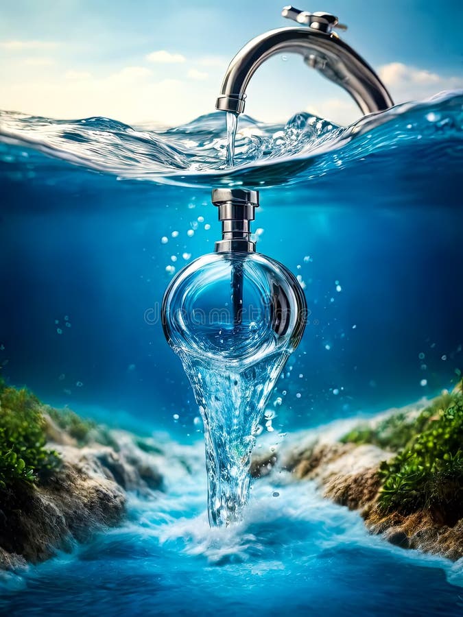 Environment Day, Earth Day, World Water Day Concept. Saving Water Stock Photo - Image of globe ...
