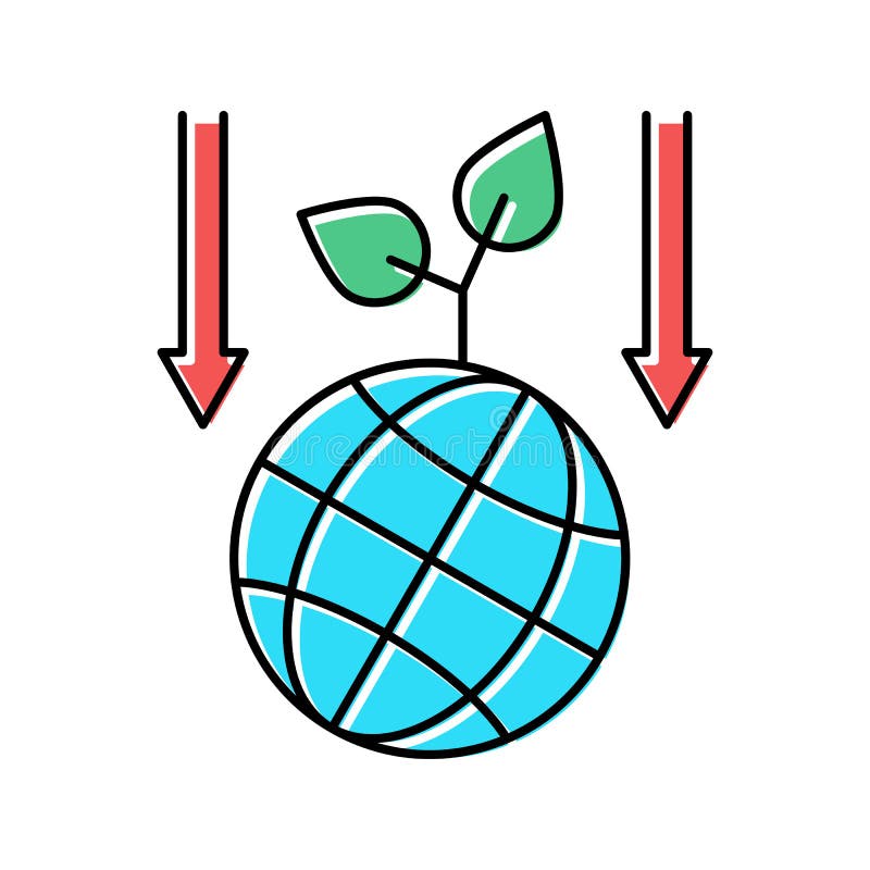 Environment Deterioration Color Icon Vector Illustration Sign Stock ...