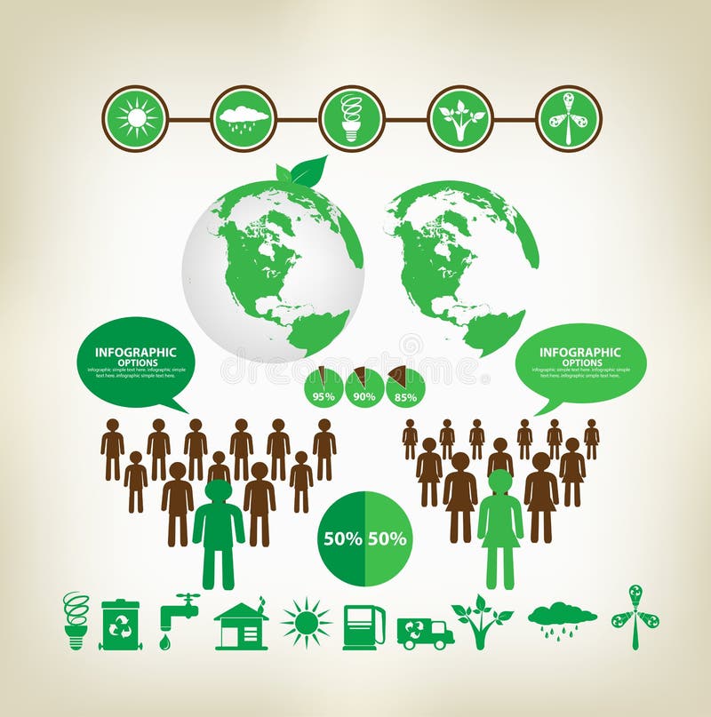 Environment Elements Infographics Stock Vector - Illustration of ...