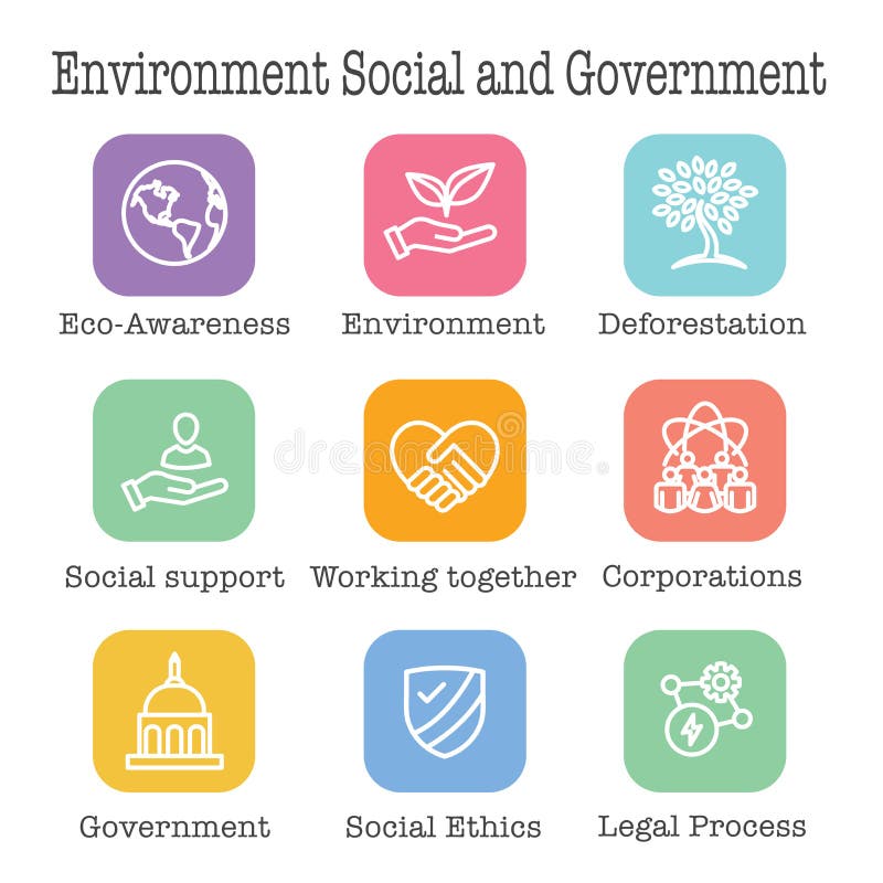 Environment or Environmental and Social Government and Governance Icon ...