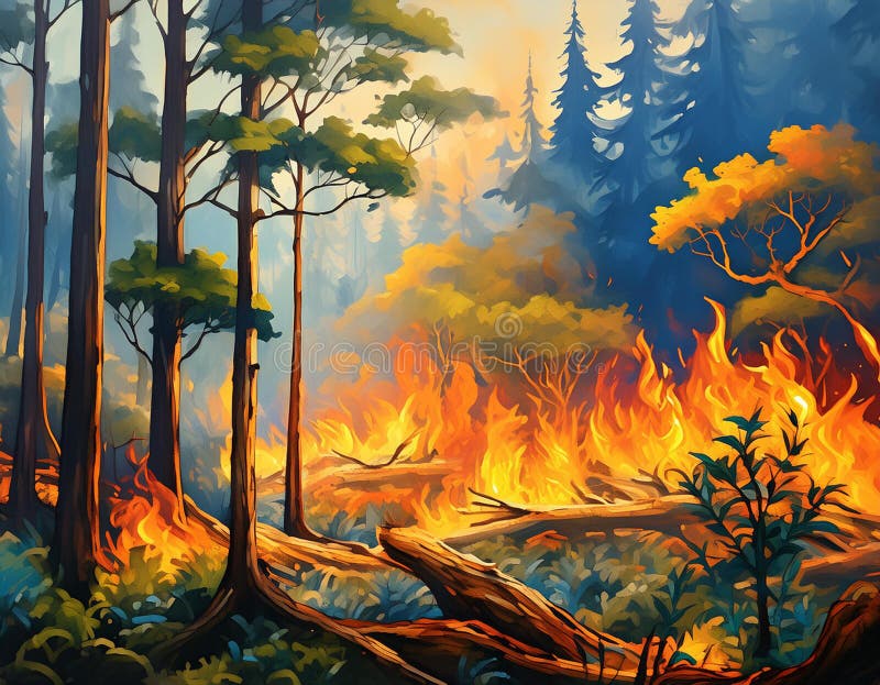 Environment, Fire and Smoke with Forest in Nature for Deforestation ...