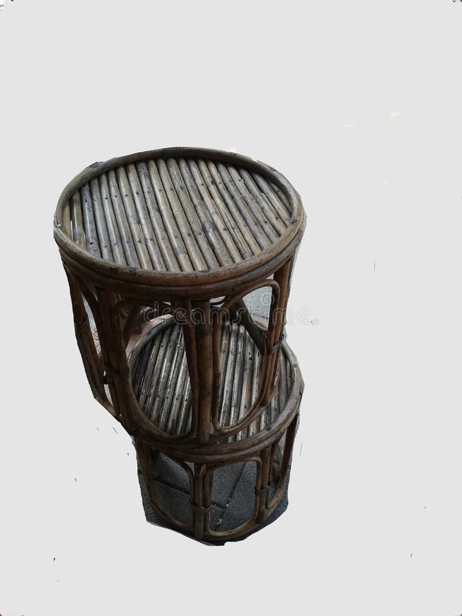 Environment Friendly Sitting Stools Made of Cane Stock Photo - Image of ...