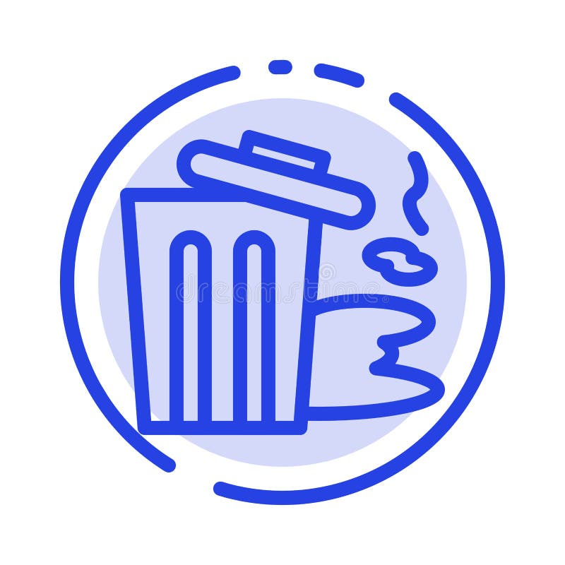 Environment, Garbage, Pollution, Trash Blue Dotted Line Line Icon Stock ...
