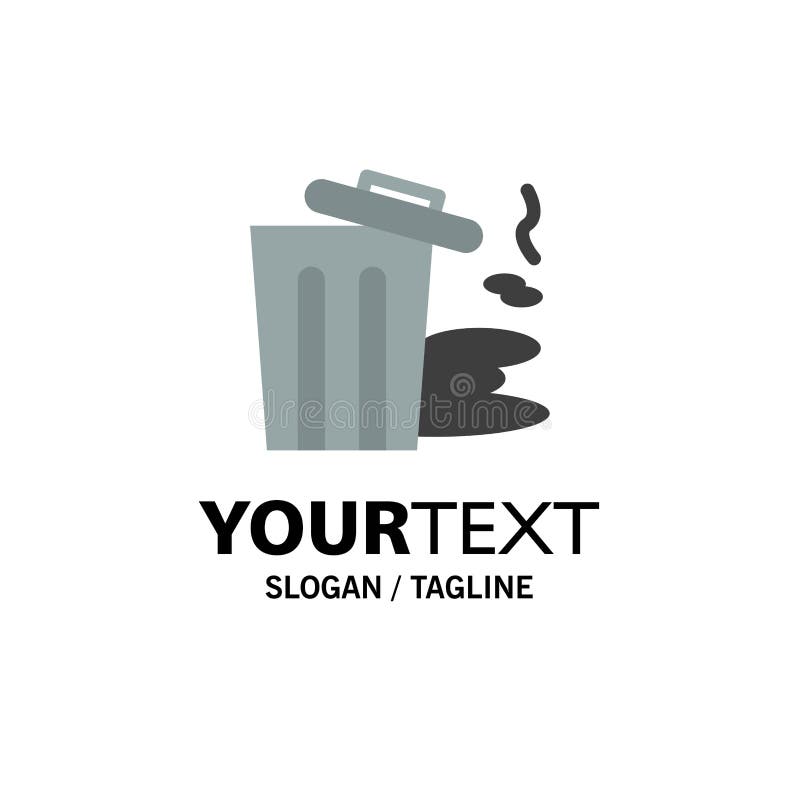 Environment, Garbage, Pollution, Trash Business Logo Template. Flat ...