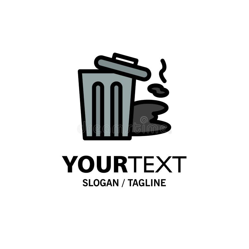 Environment, Garbage, Pollution, Trash Business Logo Template. Flat ...