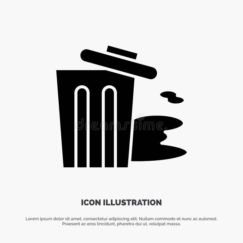 Environment, Garbage, Pollution, Trash Solid Glyph Icon Vector Stock ...