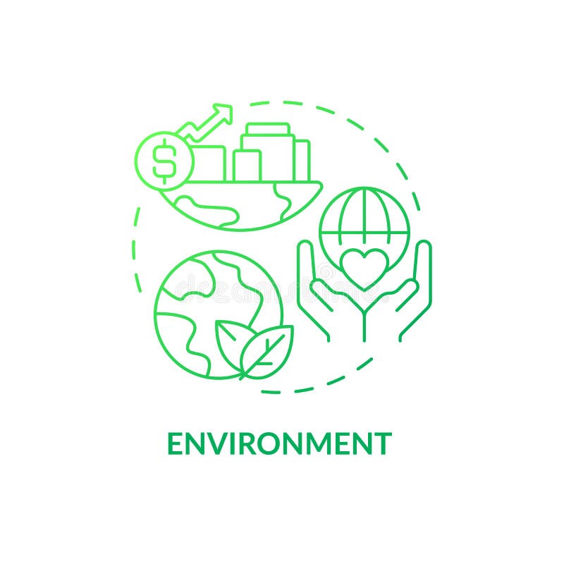 Environment Green Gradient Concept Icon Stock Vector - Illustration of ...