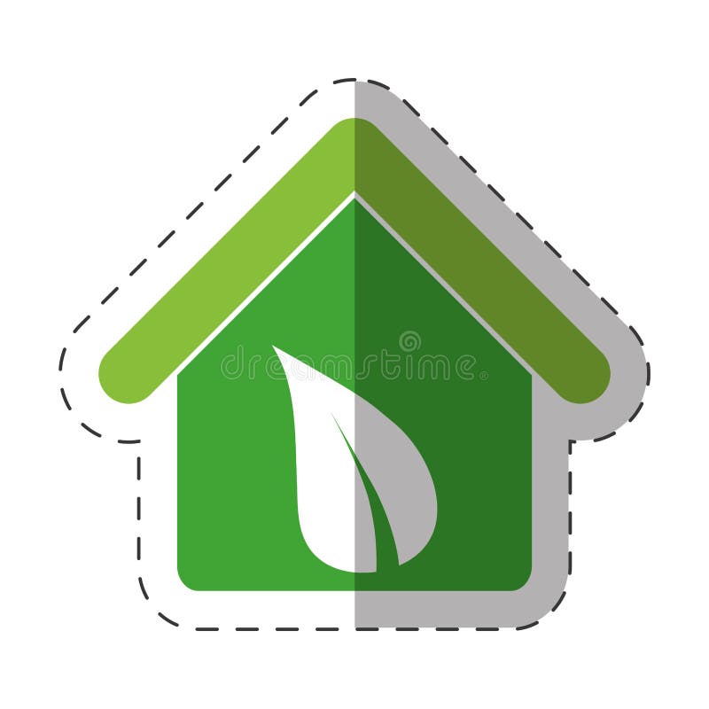 Environment House Recycling Icon Stock Illustration - Illustration of ...