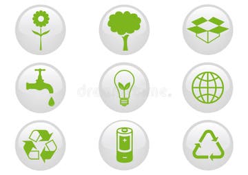 Environment Icon Set. stock vector. Illustration of friendly - 8553163