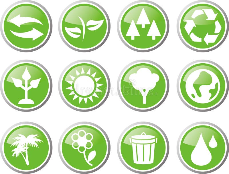 Environment icon set stock vector. Illustration of environmental - 33538891