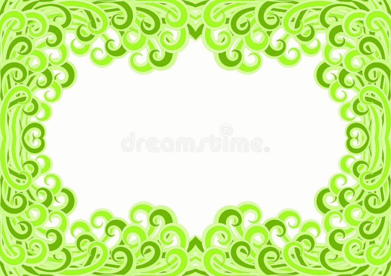 Environment Jungle Leafs Border Frame Stock Illustration - Illustration ...