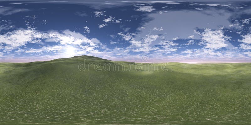 HDRI High Resolution Map. Panorama of Sea Sunset, the View of the Ocean ...