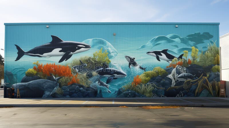 Environment mural wall stock illustration. Illustration of viewers ...