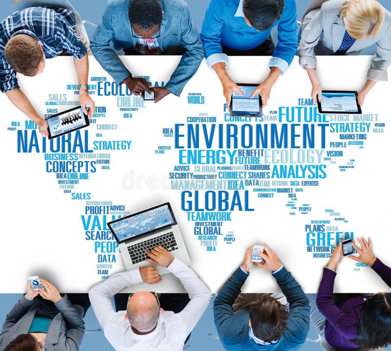 Environment Natural Sustainability Global World Map Concept Stock Photo ...