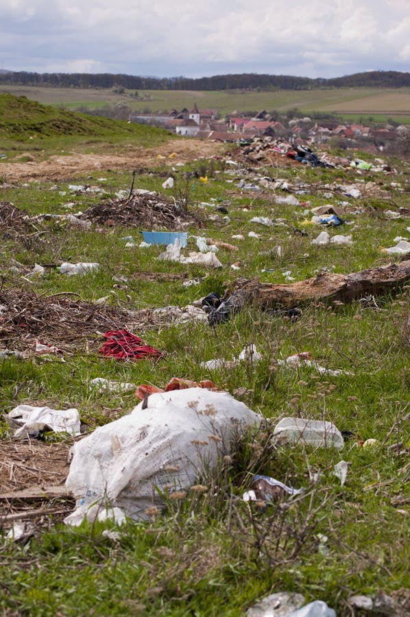 Environment Pollution - Dumping Near Village Stock Photo - Image of ...