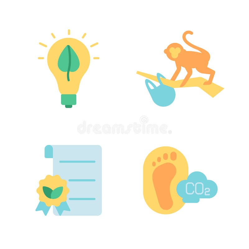 Air Pollution Prevention Concept Icons Set Stock Vector - Illustration ...