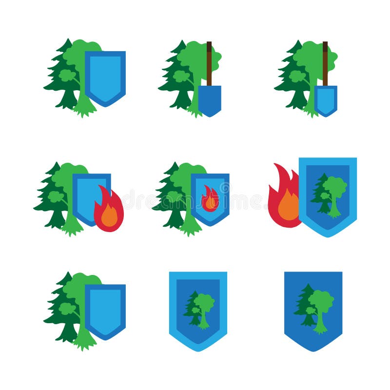 Environment Protection Icon Stock Illustration - Illustration of flame ...