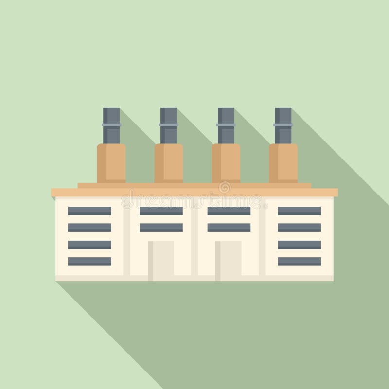 Environment Recycle Factory Icon, Flat Style Stock Vector ...