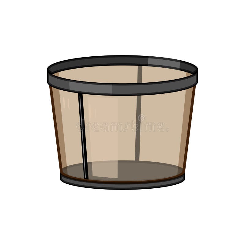 Environment Reusable Coffee Filter Cartoon Vector Illustration Stock ...