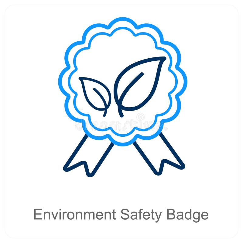 Environment Safety Badge Icon Concept Stock Illustration - Illustration ...