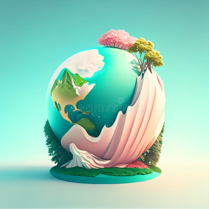 Environment Save Clean Planet Ecology Concept. AI Generative Stock ...