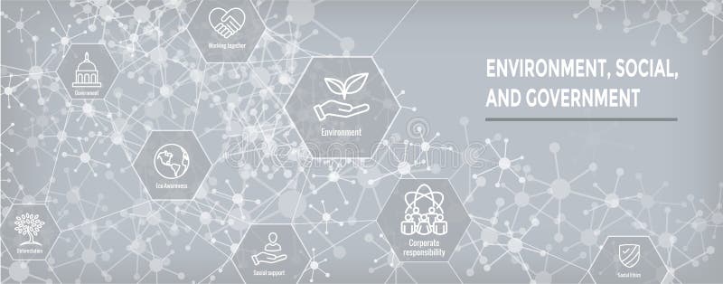 Environment and Social Government Icon Set and Web Header Banner for ...