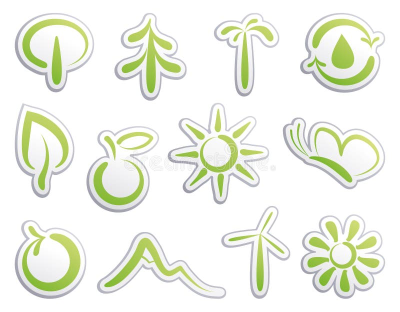 Environment symbols stock vector. Illustration of white - 14496435