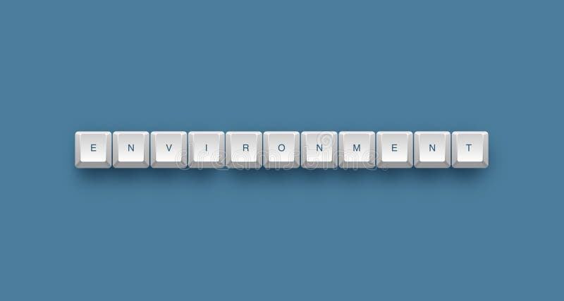Text on a 3d Keyboard Button with Shadow, 3d Illustration with Blue ...