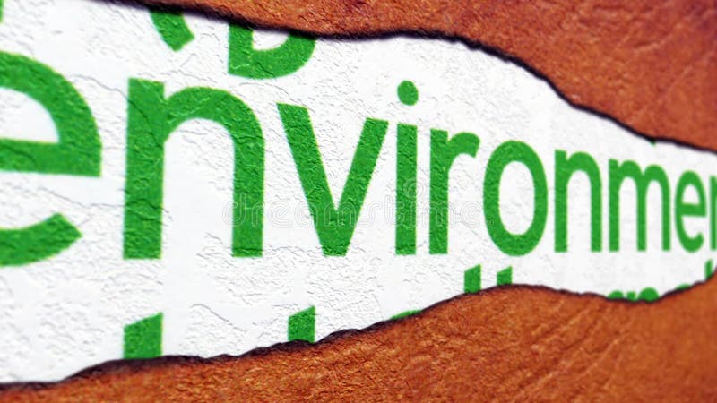 Environment Text on Torn Paper Stock Video - Video of environment ...