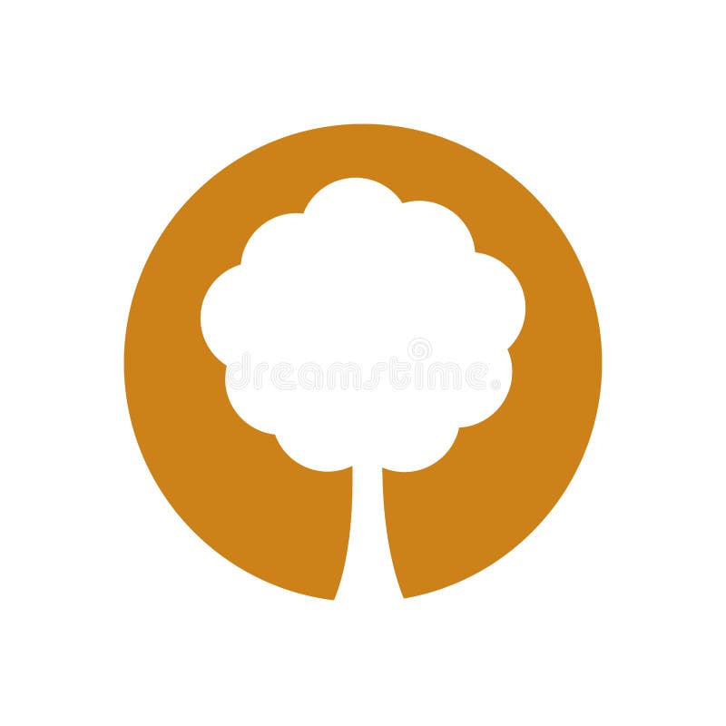Environment Tree Natural Symbol Stock Illustration - Illustration of ...