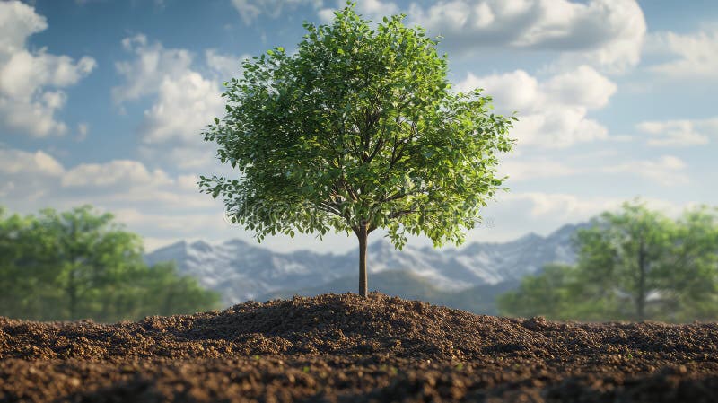 Environment tree planting stock illustration. Illustration of roots ...