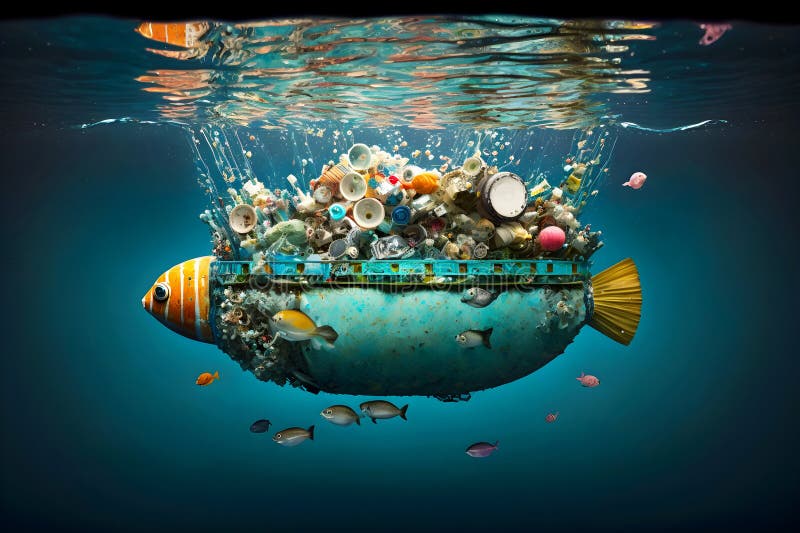 Environment. Water Pollution Stock Illustration - Illustration of river ...