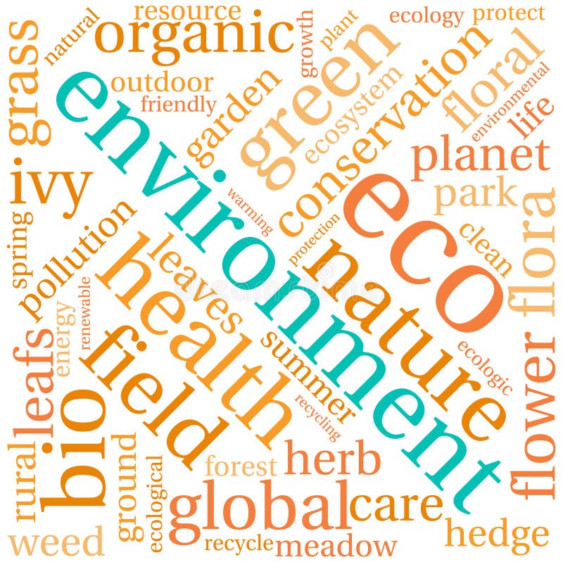 Environment Word Cloud stock vector. Illustration of natural - 108491954