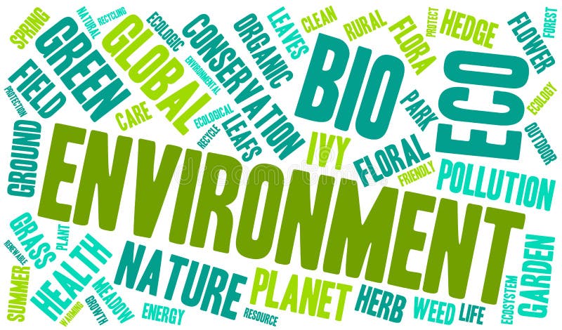 Environment Word Cloud stock vector. Illustration of global - 108492023
