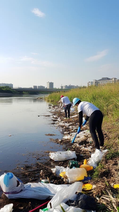 Boy Gathering Plastic Waste for Recycling, Kids Land Banner Flat Vector ...