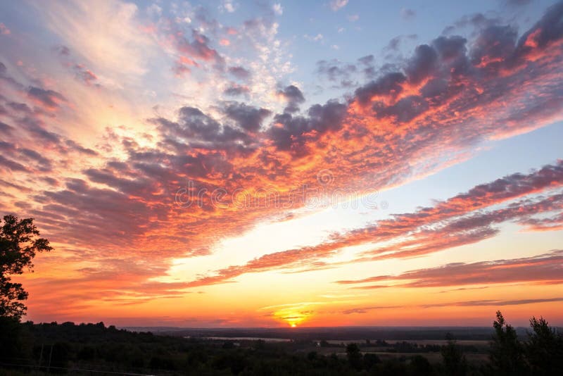 Environmental Awareness - Sunset Sunrise Stock Illustration ...