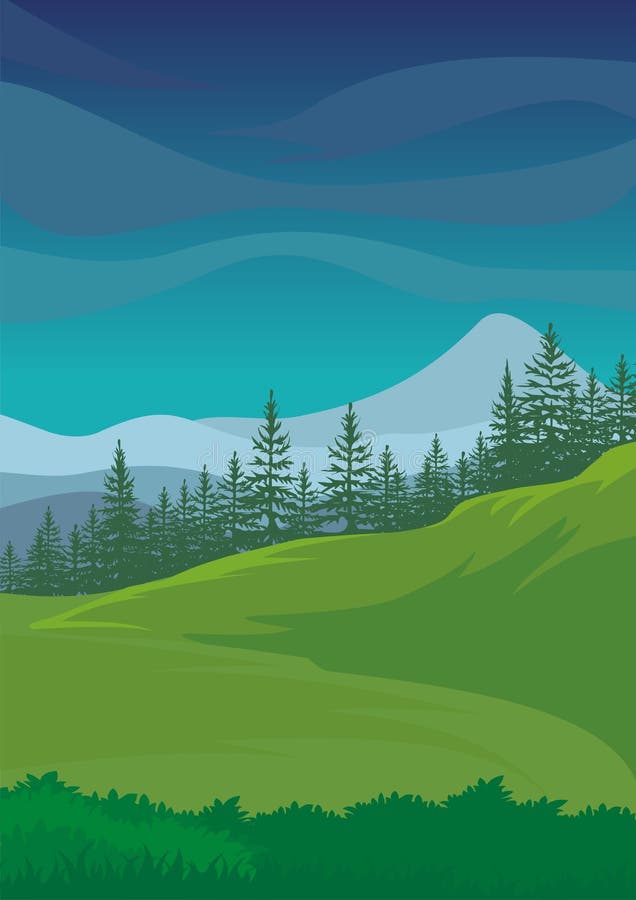 Environmental Background with Cartoon Theme Stock Vector - Illustration ...