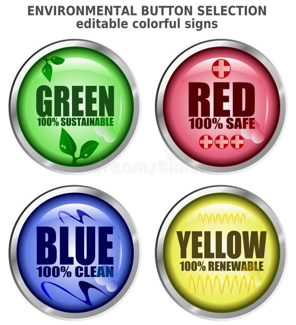 Environmental Button Selection Vector Stock Vector - Illustration of ...