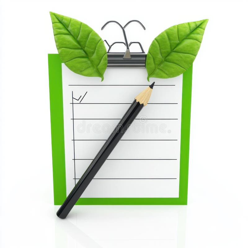 Environmental Compliance Checklist Isolated on White Background Stock ...