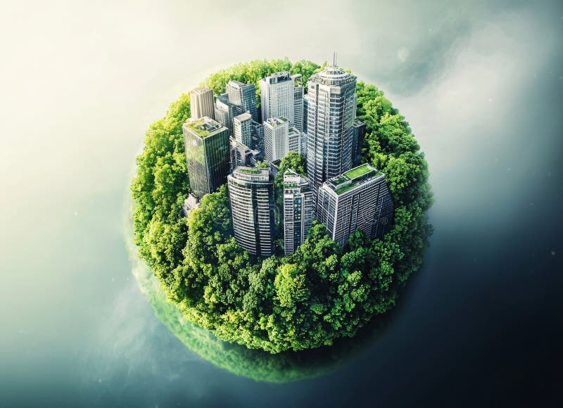 The Environmental Concept Focusing on Tree Cultivation. Planet Earth ...