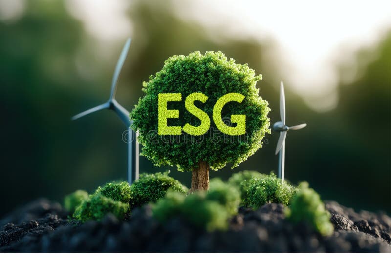 Environmental Concepts with ESG Focus in 3D Design Stock Photo - Image ...
