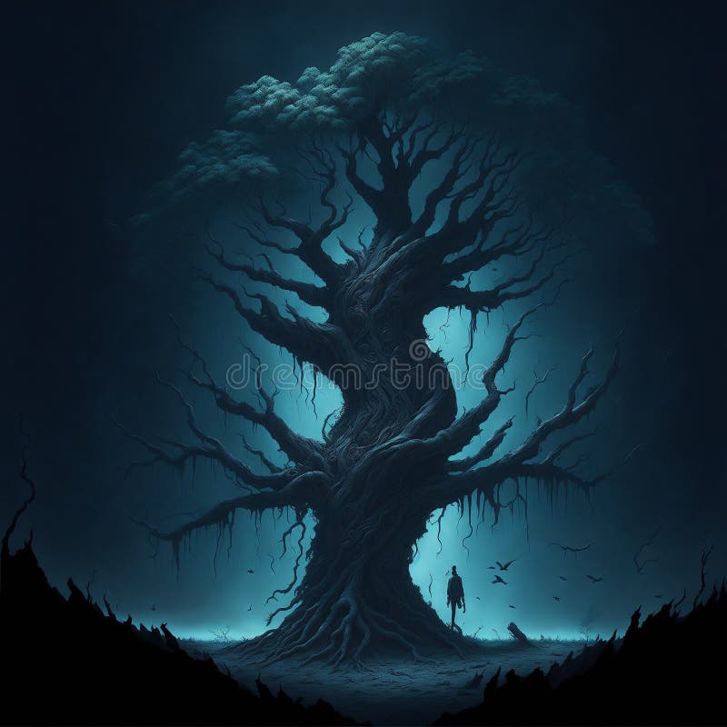 Environmental Concepts, Live and Dead Big Tree, Dark and Frightening ...