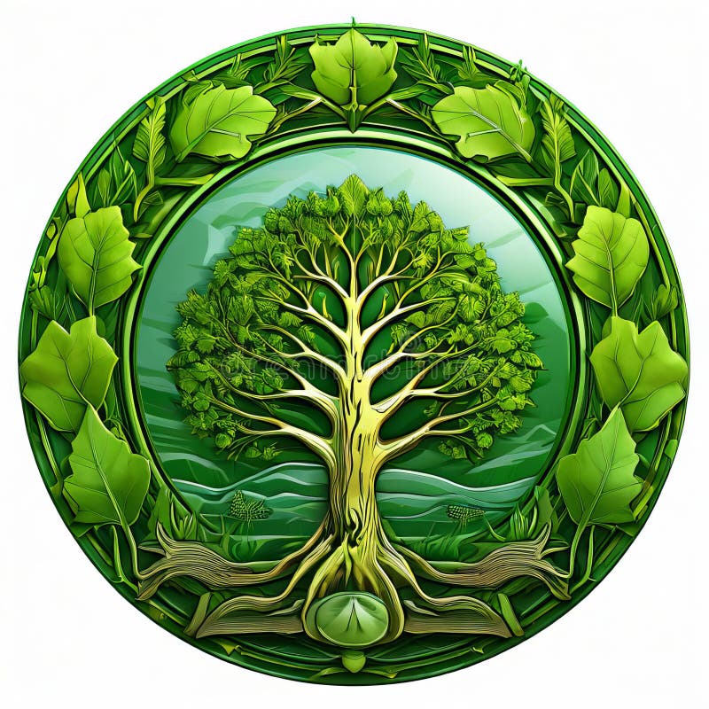 Environmental Conservation Emblem an Emblem Represenvi Stock Image ...