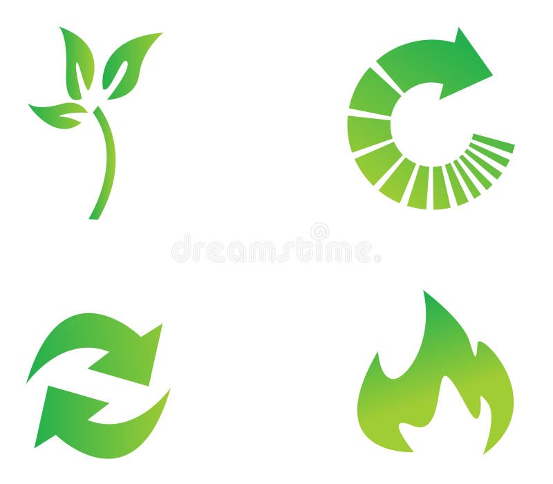 Environmental Conservation Symbols Stock Vector - Illustration of ...