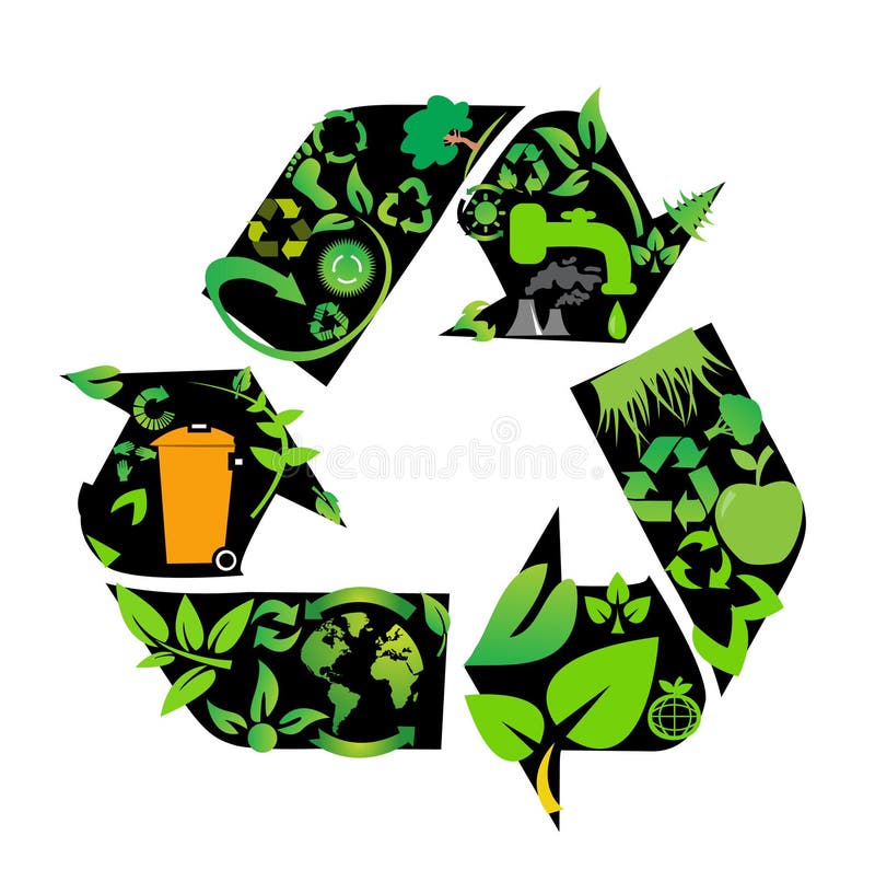 Environmental Conservation Symbols Stock Vector - Illustration of ...