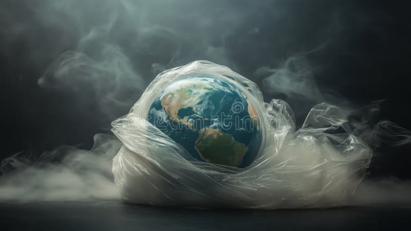 Environmental Crisis Illustrated by Earth S Fragile Condition Wrapped ...
