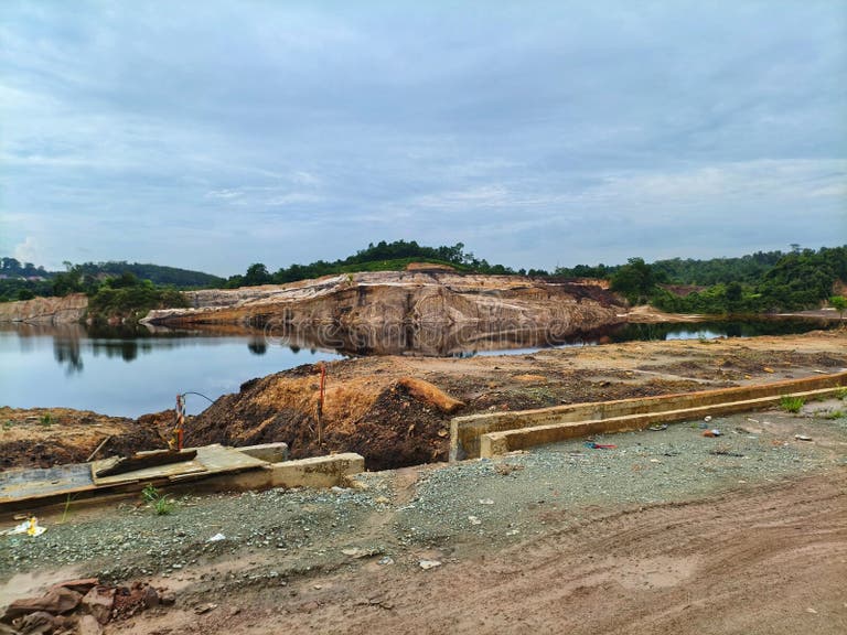 Environmental Damage Due To Coal Mining Stock Image - Image of waterway ...