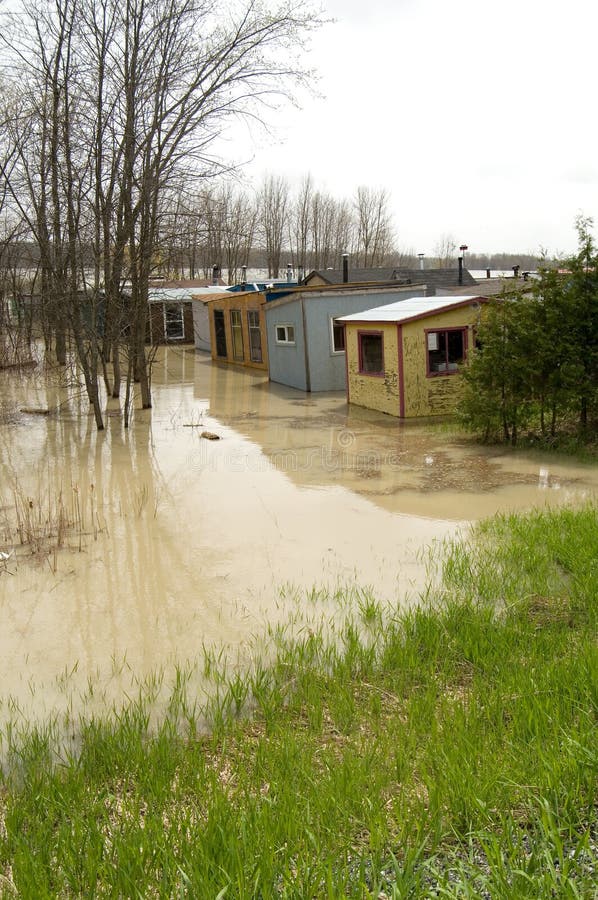 Environmental Damage and Floods Caused by Climate Change Stock Image ...