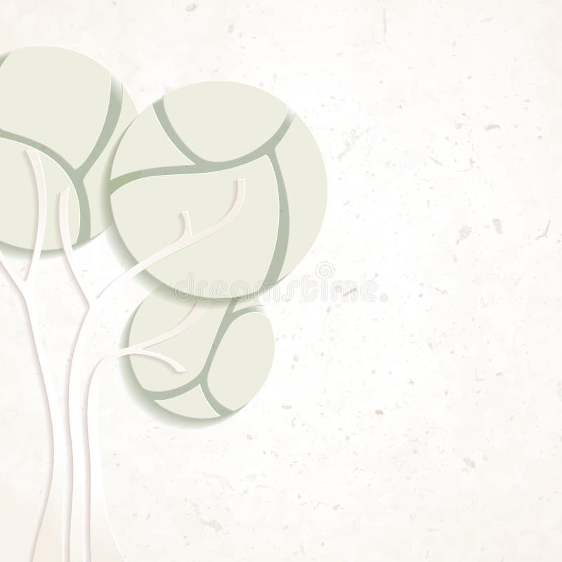 Environmental Design with Paper Texture and Tree Stock Vector ...